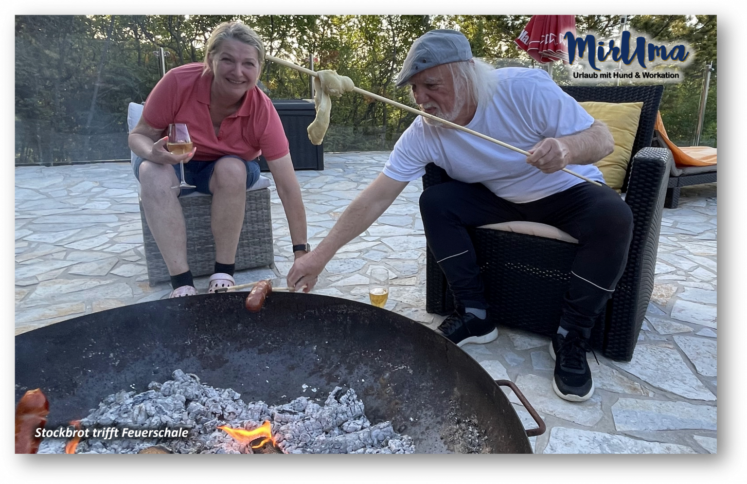 Stockbrot trifft Feuerschale – MirUma – Urlaub auf Krk
